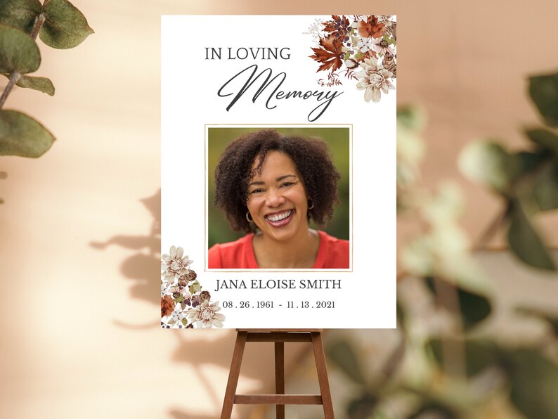 Editable Funeral Welcome Sign Memorial Sign in Loving Memory - Etsy