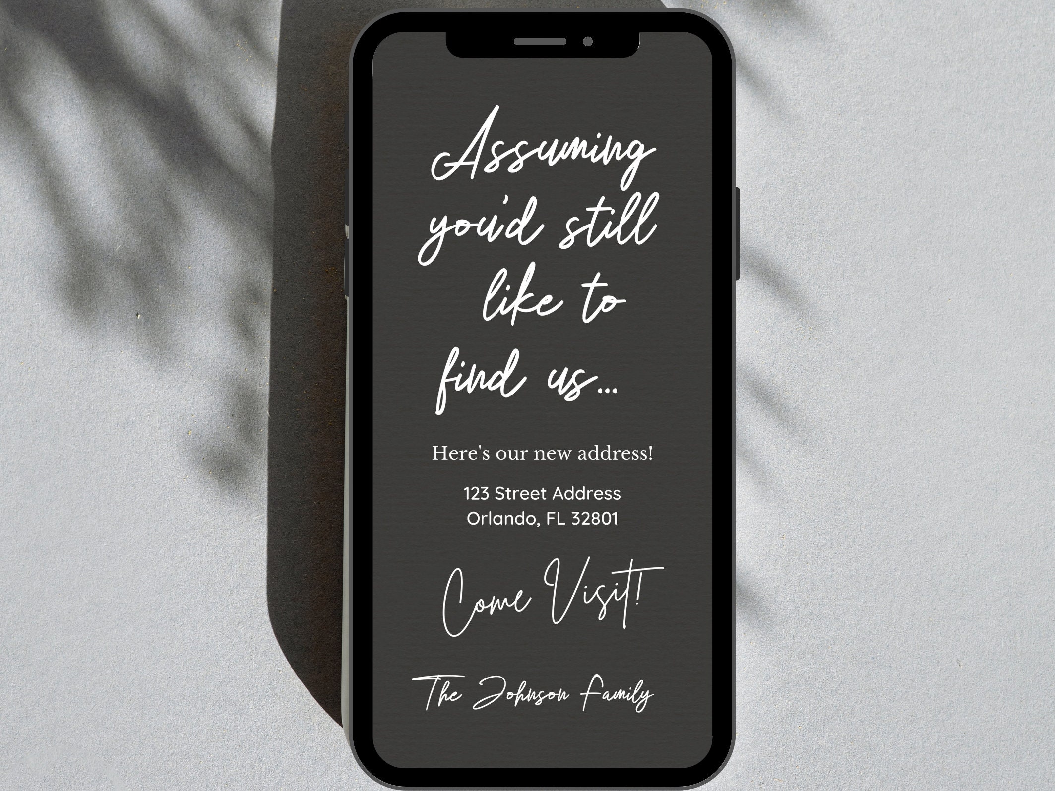 Moving Announcement Digital Card, Assuming You'd Still Like to Find Us ...