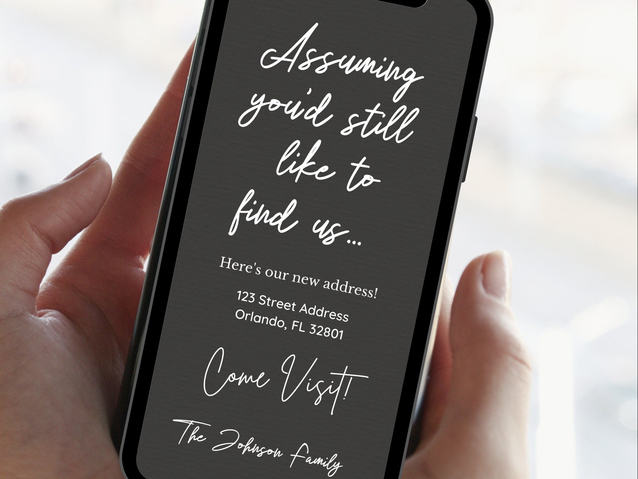 Moving Announcement Digital Card, Assuming You'd Still Like to Find Us ...