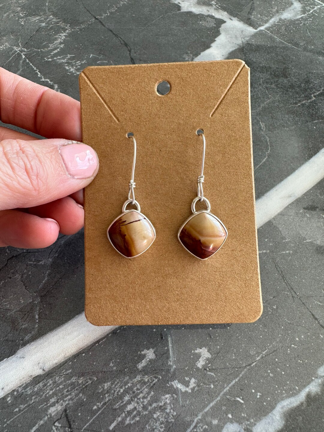 Red Falcon Jasper + Sterling Silver Dangle Earrings - Etsy