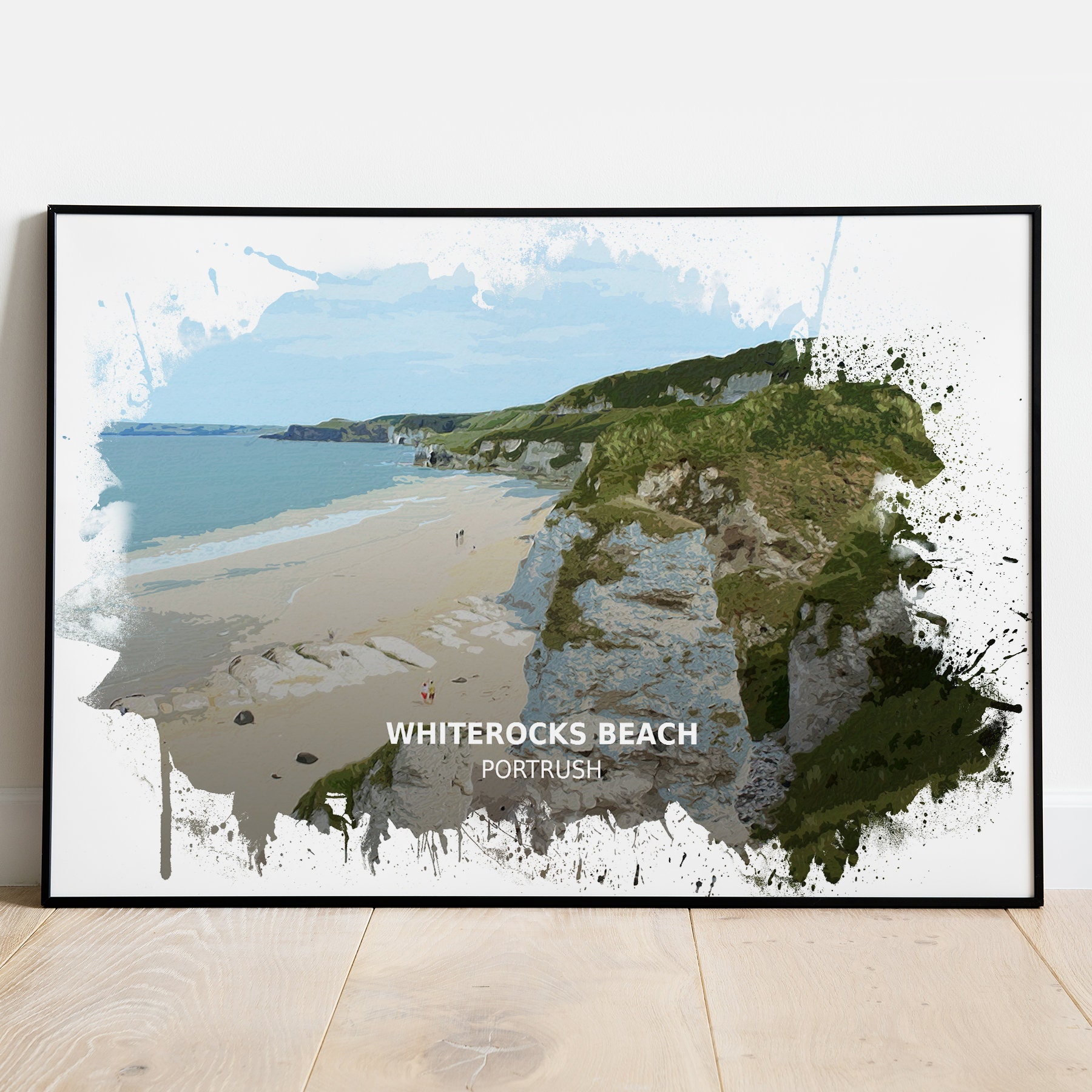 WHITEROCKS BEACH Portrush Art Print, Wall Art, Poster, Print, Travel ...