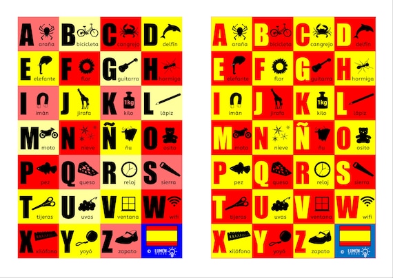 Spanish Alphabet Posters To Download And Print Etsy