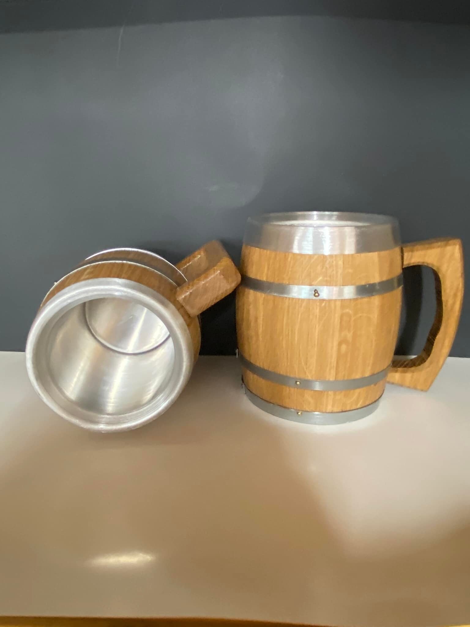 24oz Oak Barrel Mug Laser Engraved - Etsy