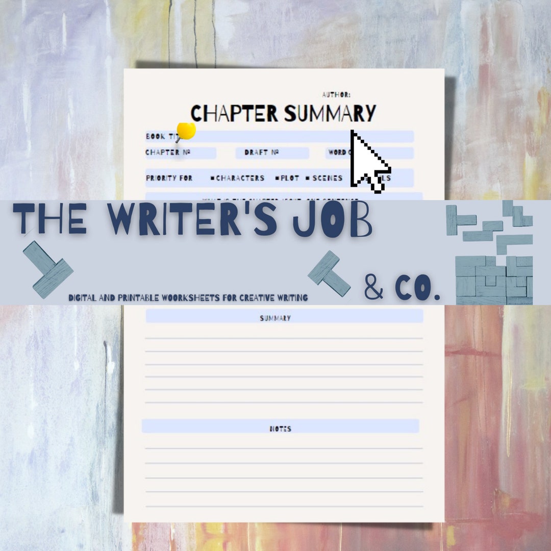 Keep Your Chapters Organized. Printable Chapter Summary and - Etsy