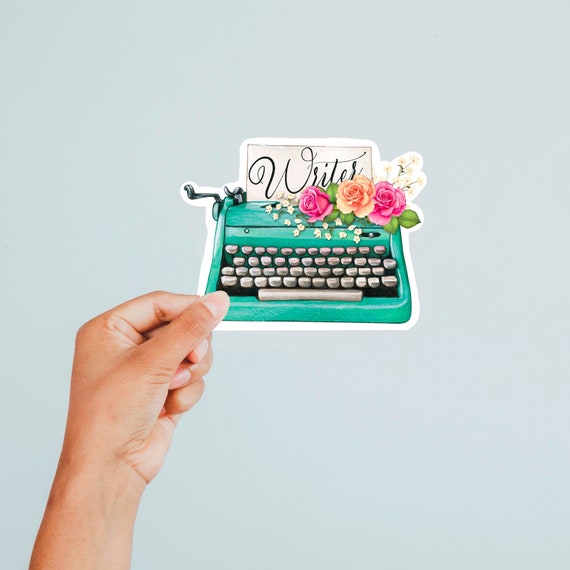 Writer Sticker Typewriter Writing Inspiration Author Novelist - Etsy