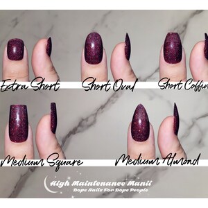 Oil Slick Holographic Collection Hand Painted Press on Nails Durable ...