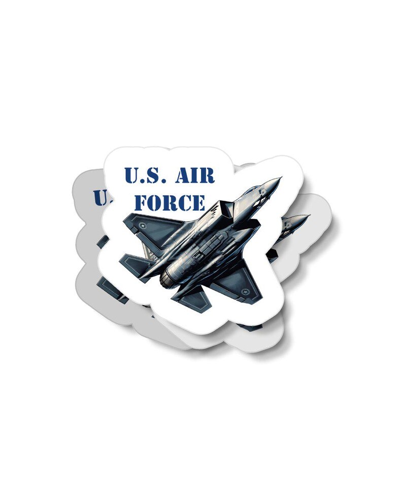 U.S. Air Force Fighter Jet Sticker, Military Aircraft Decal, Unique ...