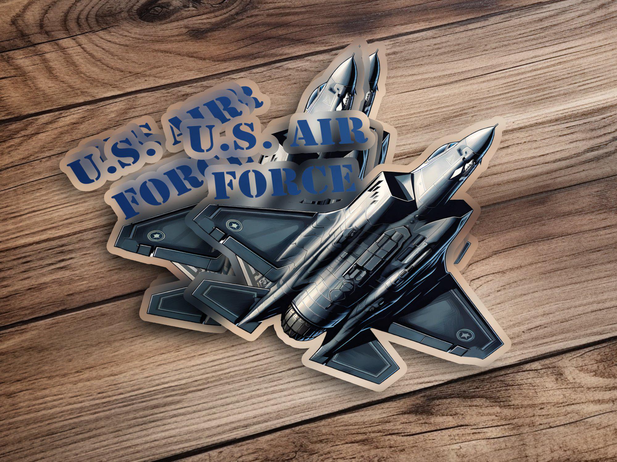 U.S. Air Force Fighter Jet Sticker, Military Aircraft Decal, Unique ...