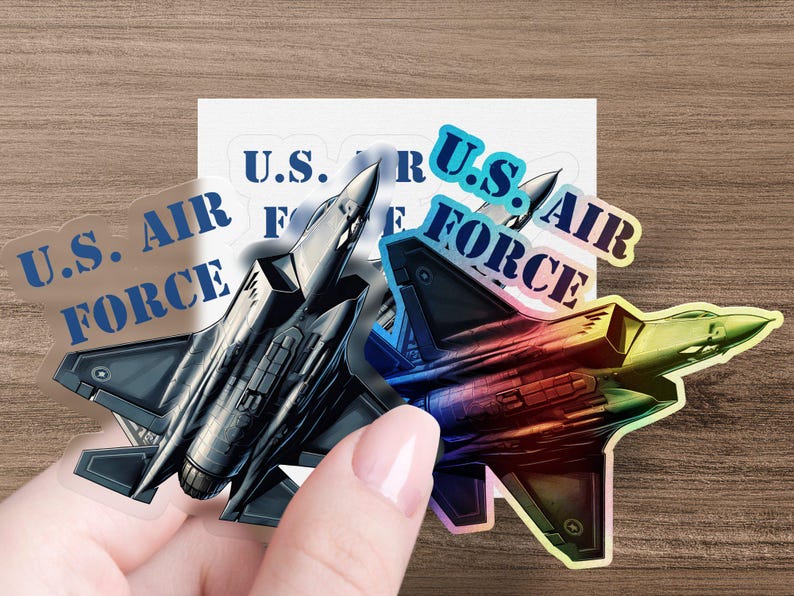 U.S. Air Force Fighter Jet Sticker, Military Aircraft Decal, Unique ...