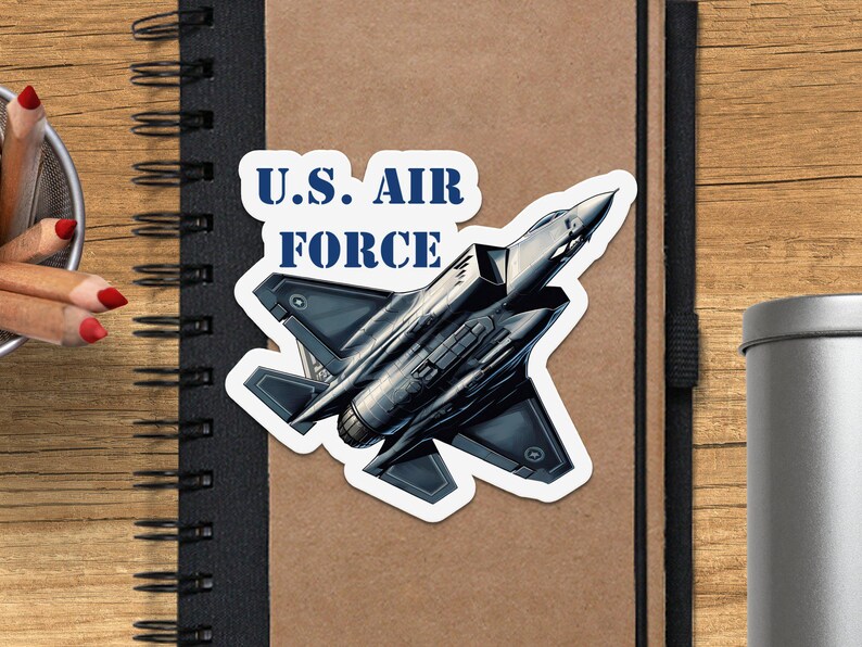 U.S. Air Force Fighter Jet Sticker, Military Aircraft Decal, Unique ...