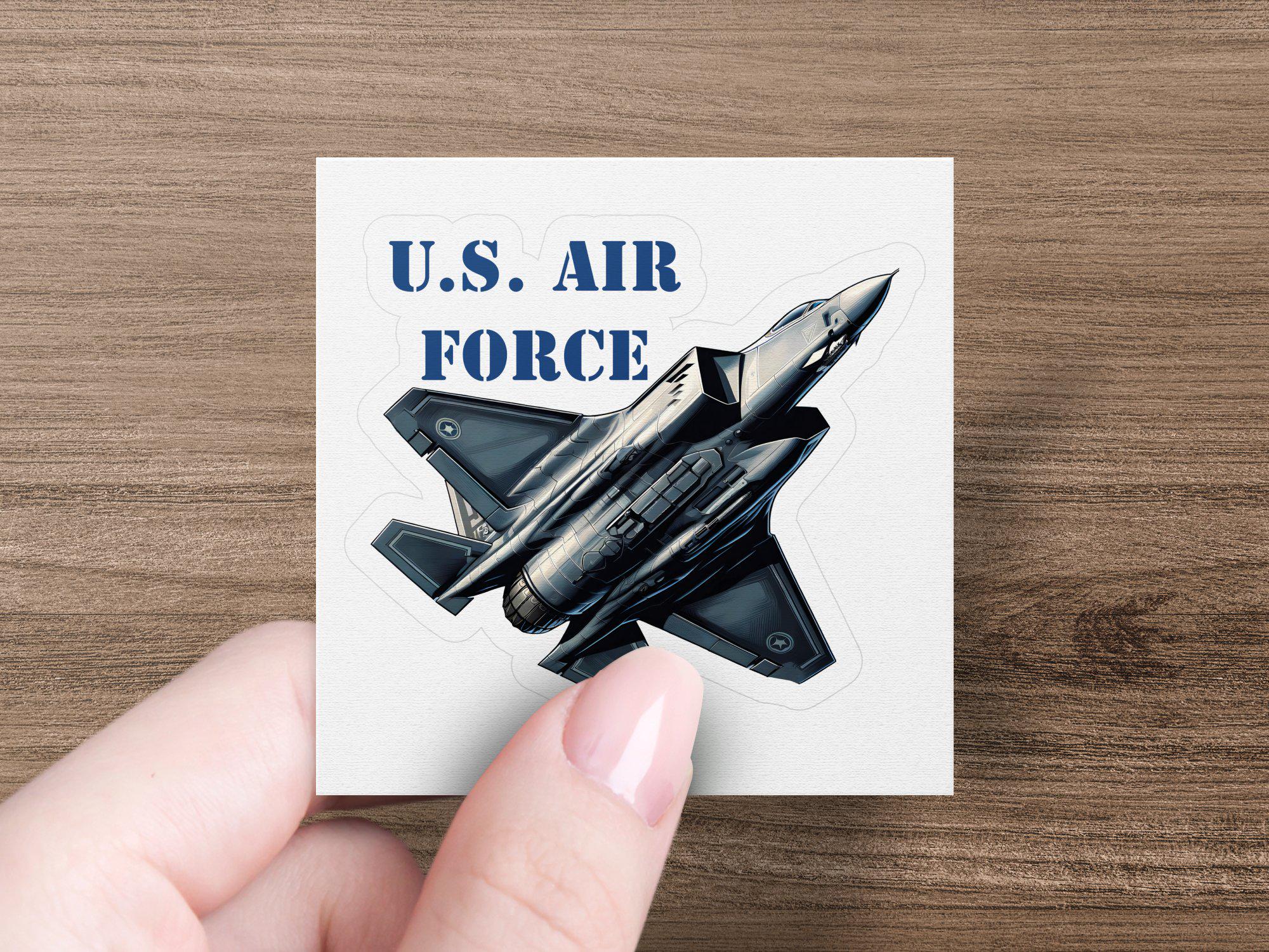 U.S. Air Force Fighter Jet Sticker, Military Aircraft Decal, Unique ...
