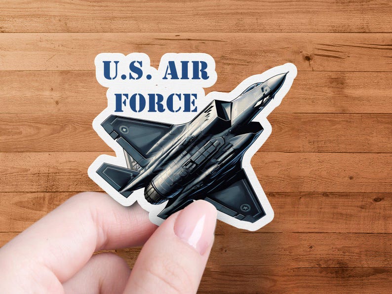 U.S. Air Force Fighter Jet Sticker, Military Aircraft Decal, Unique ...