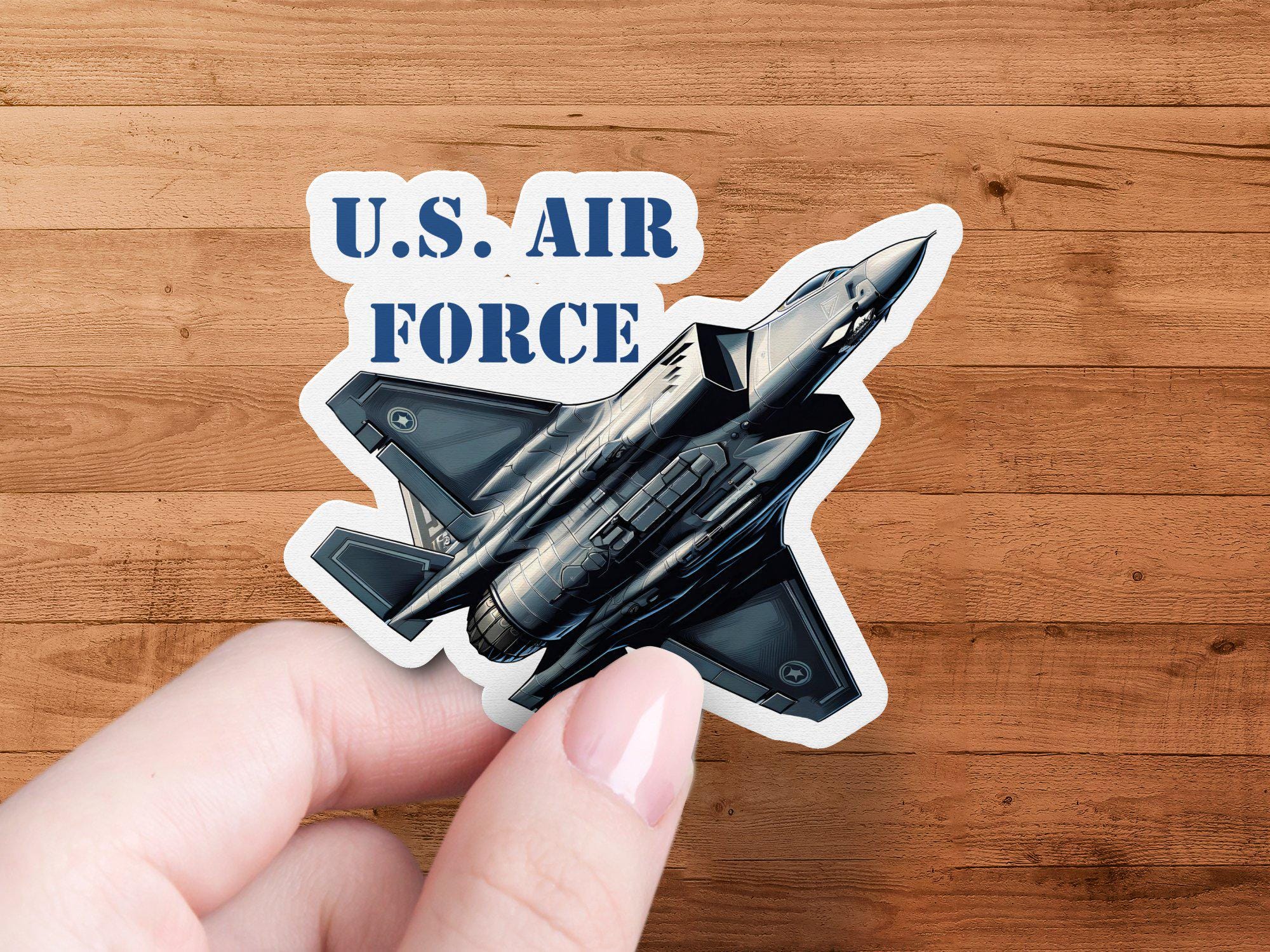 U.S. Air Force Fighter Jet Sticker, Military Aircraft Decal, Unique ...