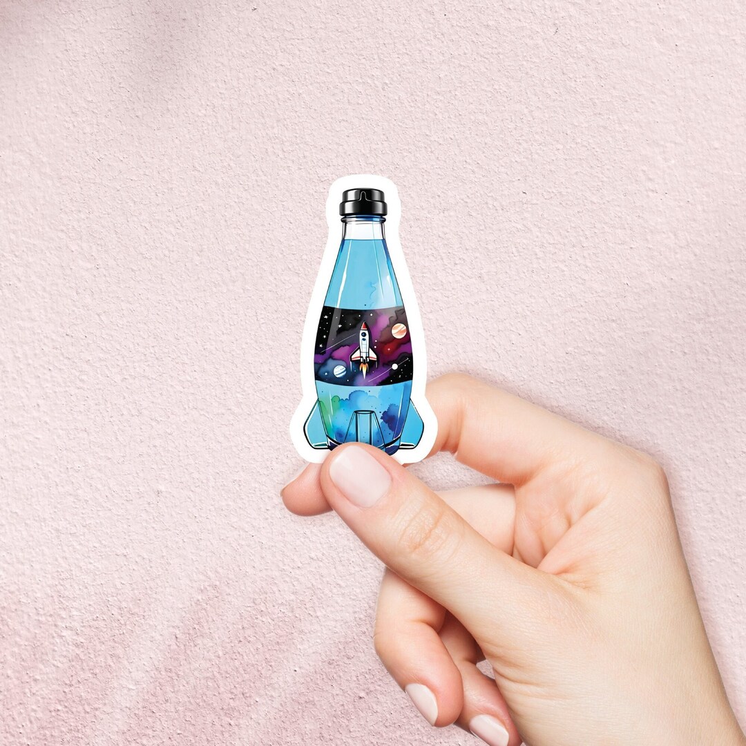 Fallout Space Rocket Watercolor Sticker for Laptops, Notebooks, Bottles ...