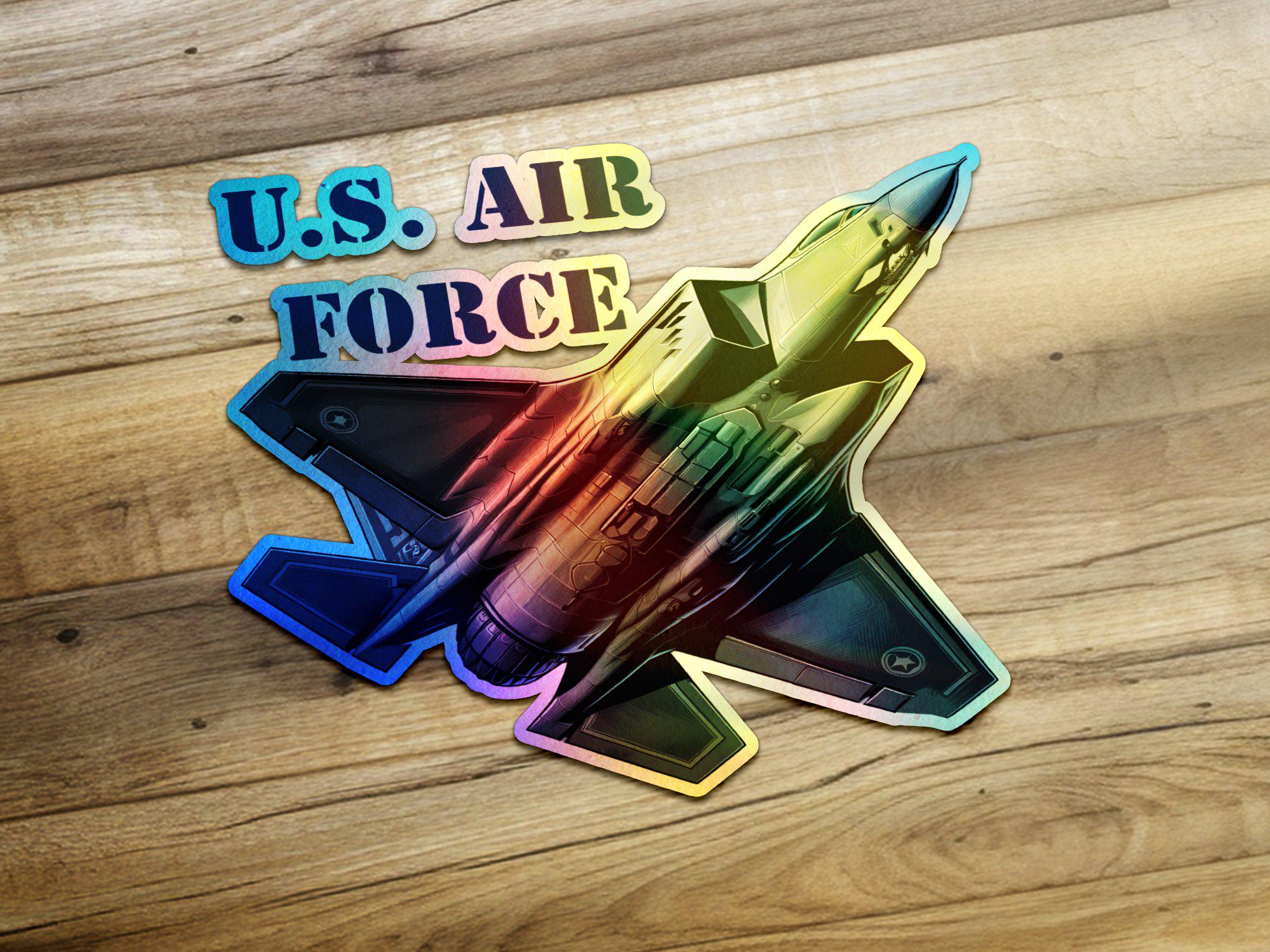 U.S. Air Force Fighter Jet Sticker, Military Aircraft Decal, Unique ...