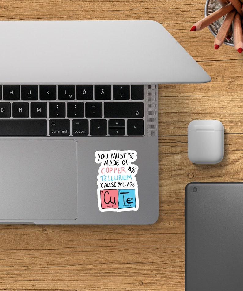 Funny Science Sticker, Cute Chemistry Pun, Periodic Table Element ...