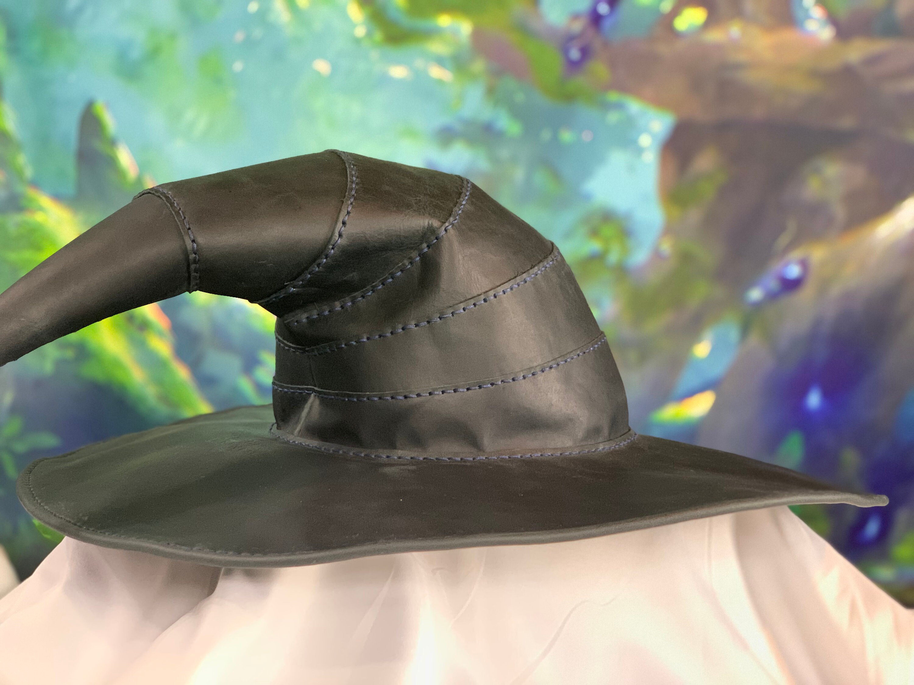 Wizard Hat, Witch, Mage, Fantasy, Costume, Cosplay, Leather, Handmade ...