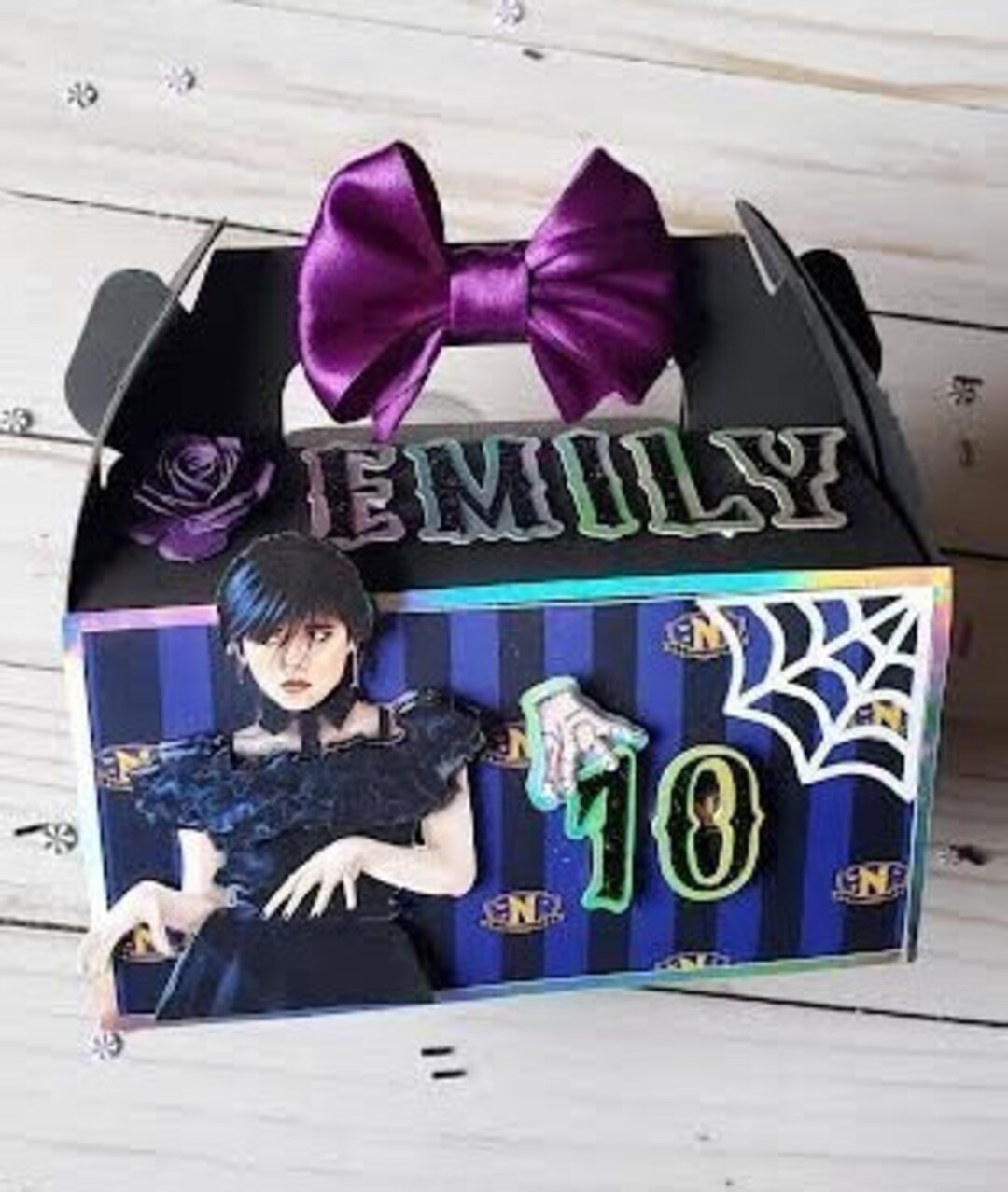 Wednesday Favor Boxes/ Wednesday Gable Box/ Wednesday Party Decor ...