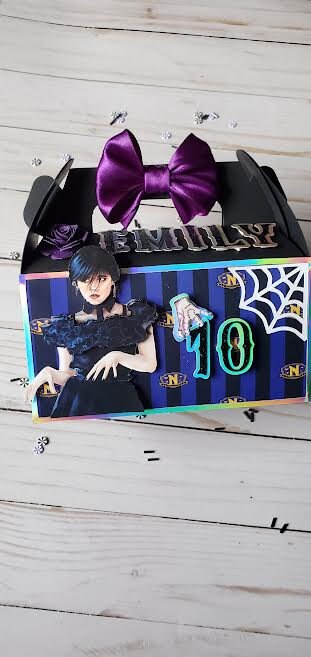 Wednesday Favor Boxes/ Wednesday Gable Box/ Wednesday Party Decor ...