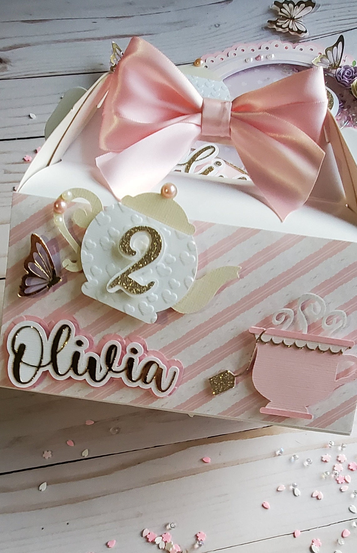 Tea Party Gable Box| Tea Party Favor Box| Gable Box| Tea Party| Favor ...