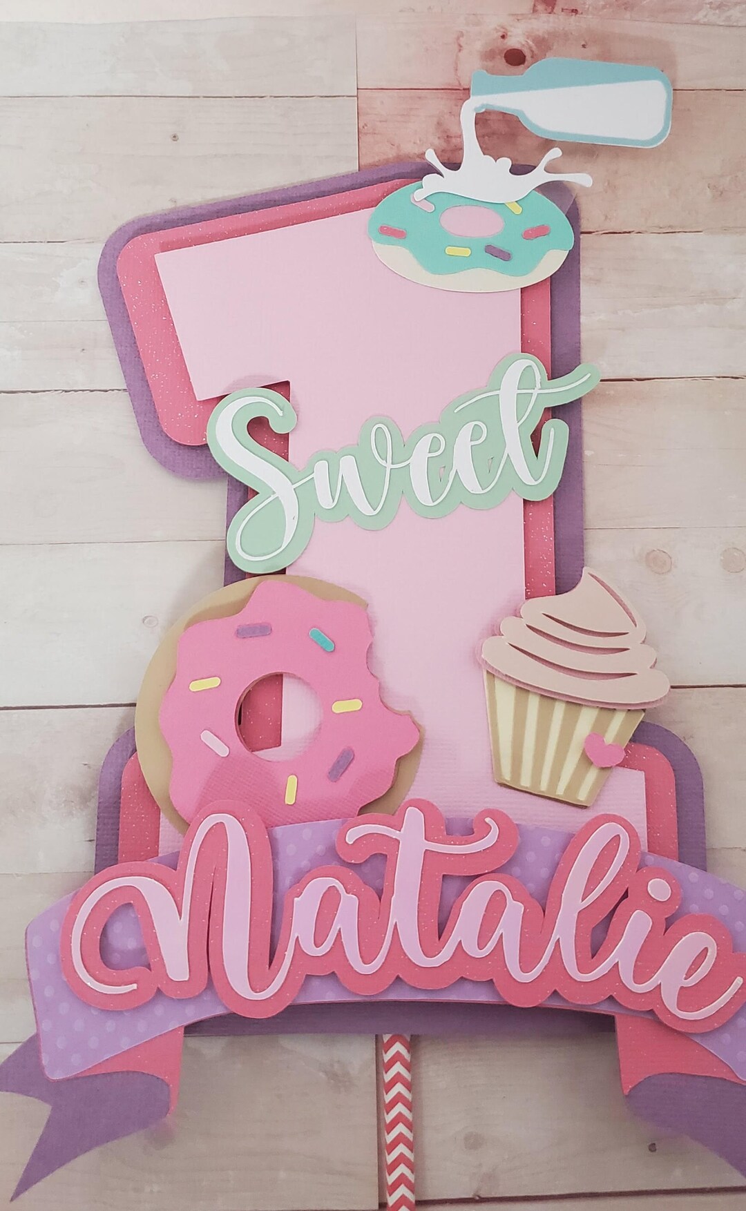 Sweet One Cake Topper| Donut Cake Topper| Sweet One Party| Cake Smash ...
