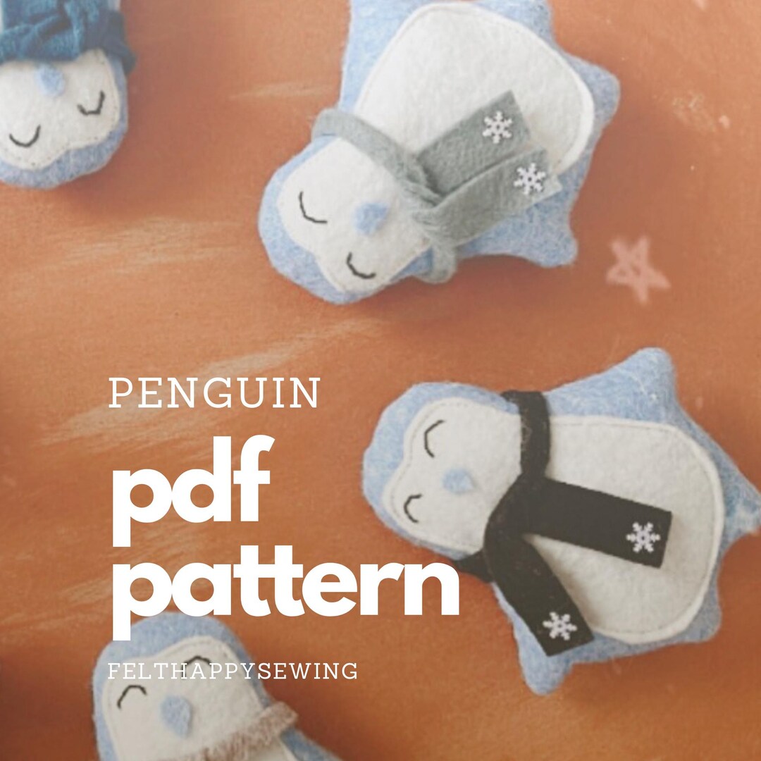 PDF Penguin Pattern (hand & Machine Sewing) Felt Plushie, Stuffie ...