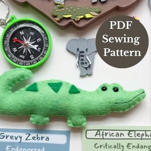 Alligator Sewing Pattern PDF and SVG Felt Pattern Jungle, Swamp, River ...