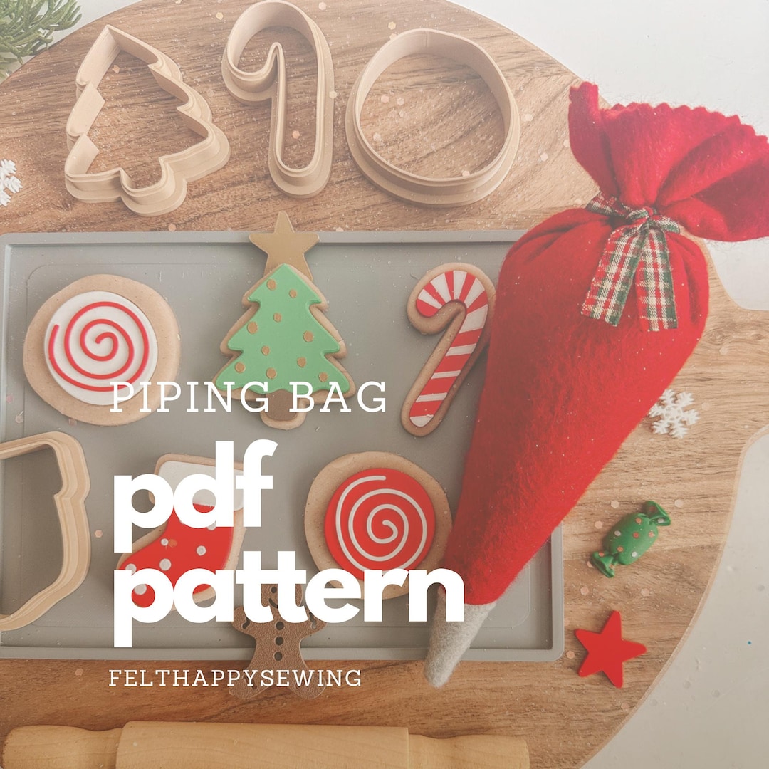Felt Piping Bag Sewing Pattern | PDF Easy Frosting Tip Bag | DIY Felt ...