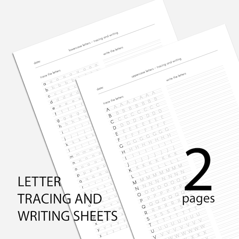 Print Handwriting Practice Sheets - 20 Page Neat Handwriting Guide ...
