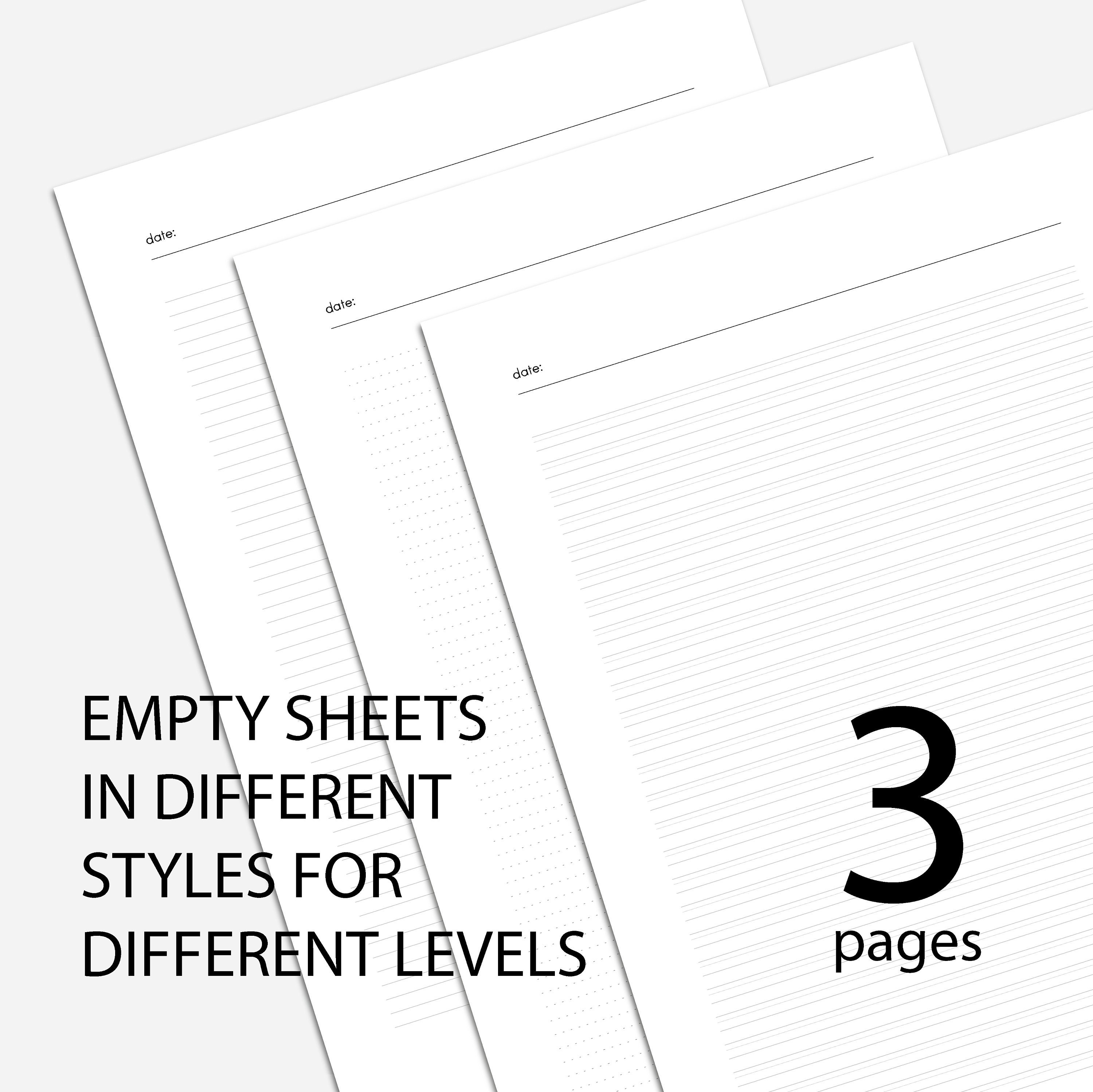Print Handwriting Practice Sheets - 20 Page Neat Handwriting Guide ...
