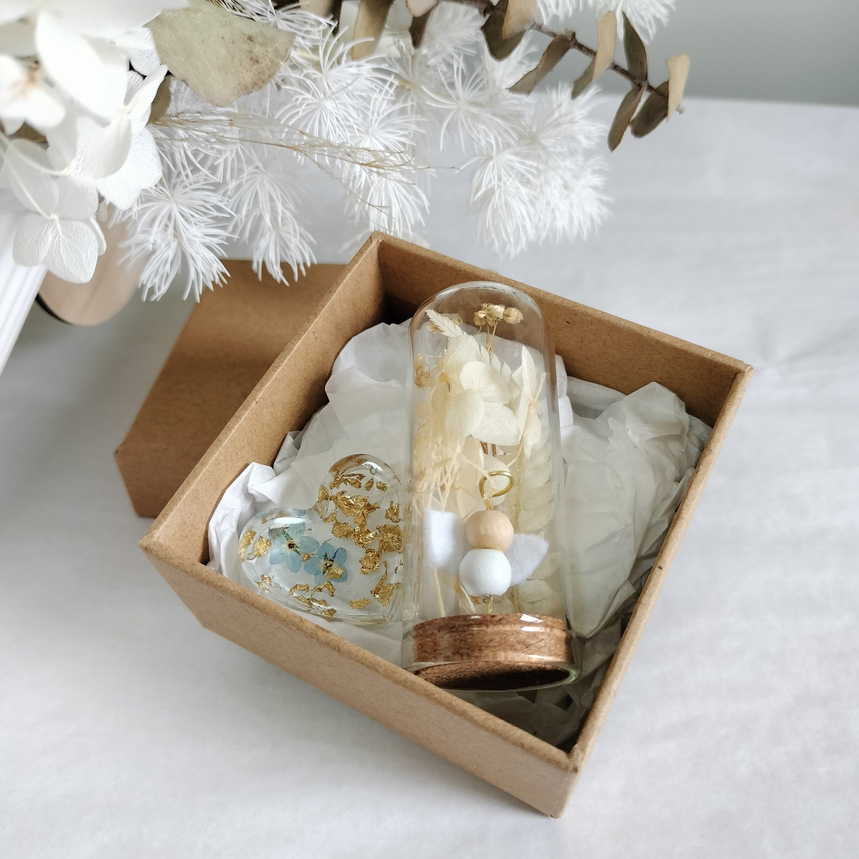 Angel Mail Petite Gift Box Set Floral Angel Globe & Resin - Etsy Australia