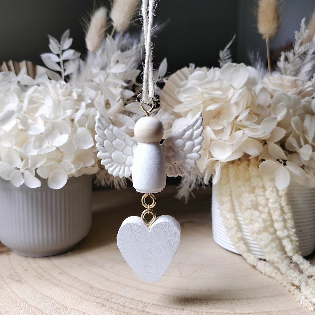 Hanging Angel Keepsake Ornament - Angel & Heart - Custom Skin Tones and ...