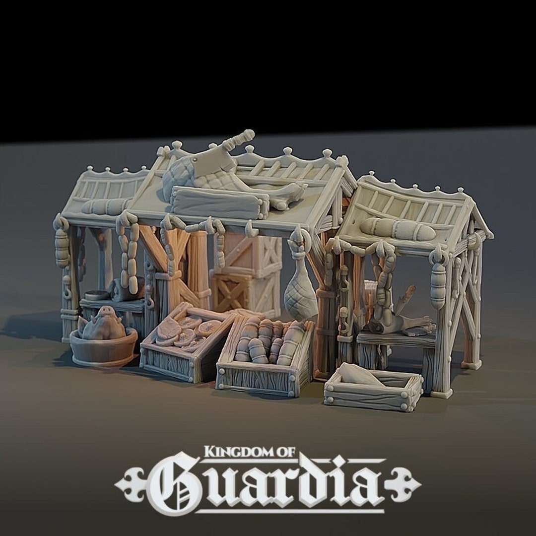 Metzgerstand Miniatur Gelände Für Dnd Wargaming Butcher's Tent Terrain ...