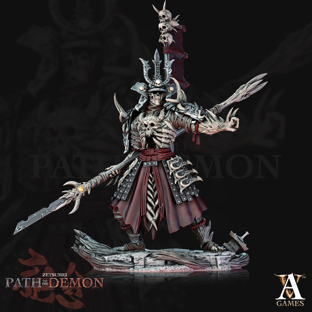 Dai Gaikotsu Senshi Tabletop Miniatur | 4 Posen | Dämon Samurai ...