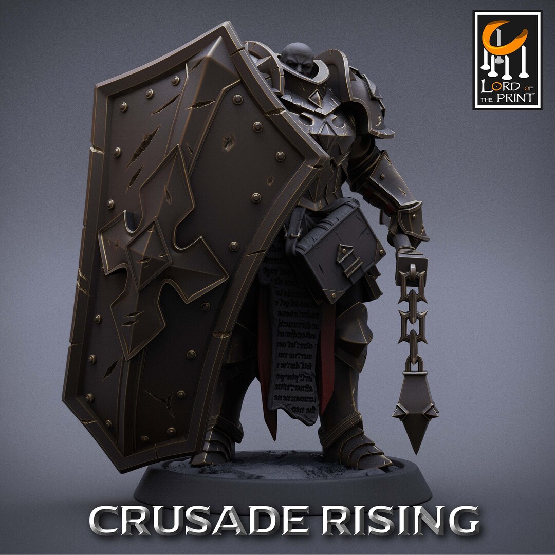 Templar Mit Flegel Tabletop Miniatur Paladin 5 Posen Ritter Kreuzritter ...