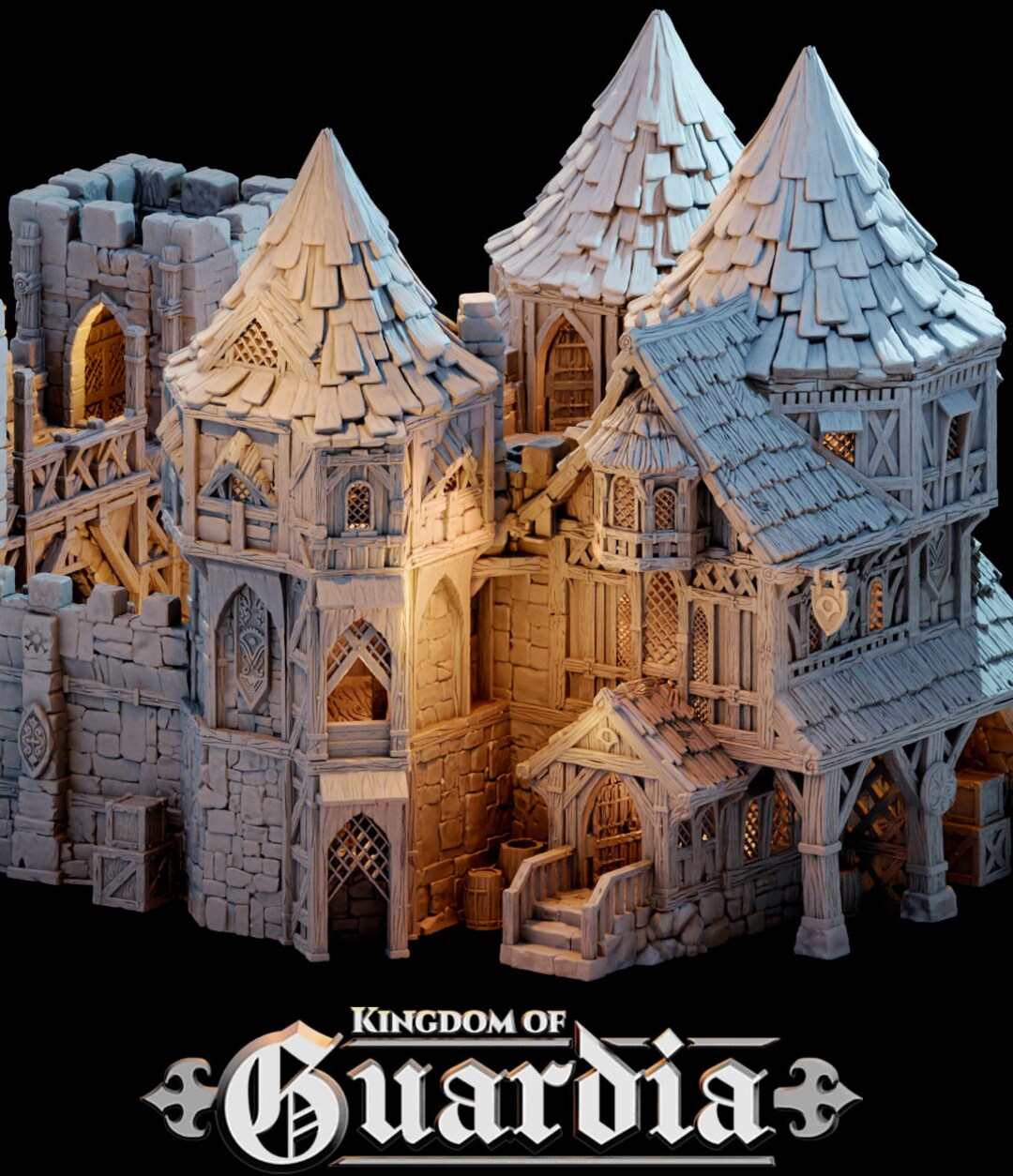 Mittelalterliche Händlerturm Miniatur Merchants Gate Dnd Gelände ...