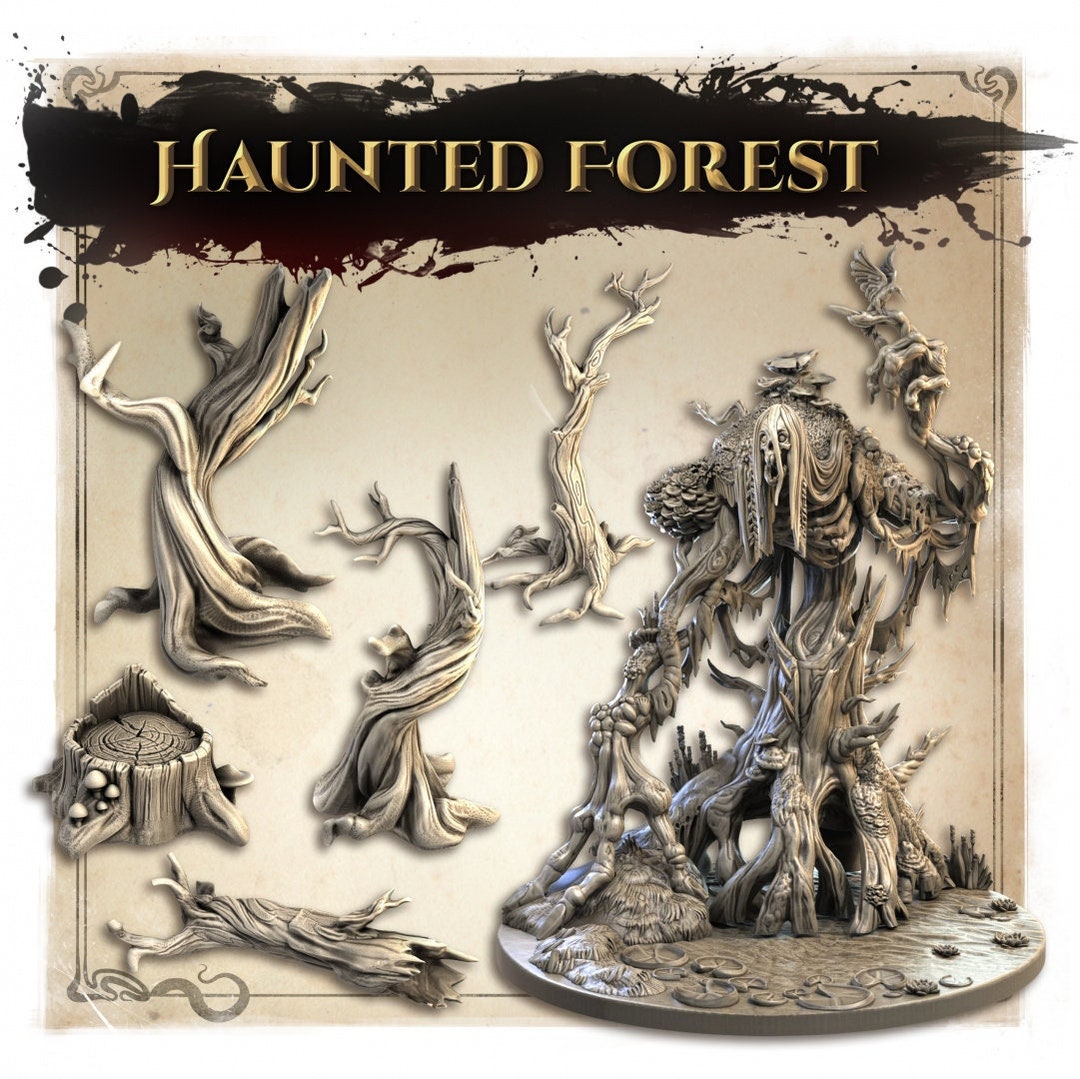 Baum Tabletop Miniatur Haunted Forest Fantasy 32mm Geisterbaum ...