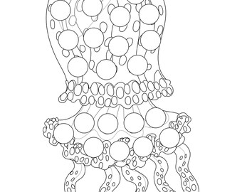 Jellyfish Coloring | Etsy