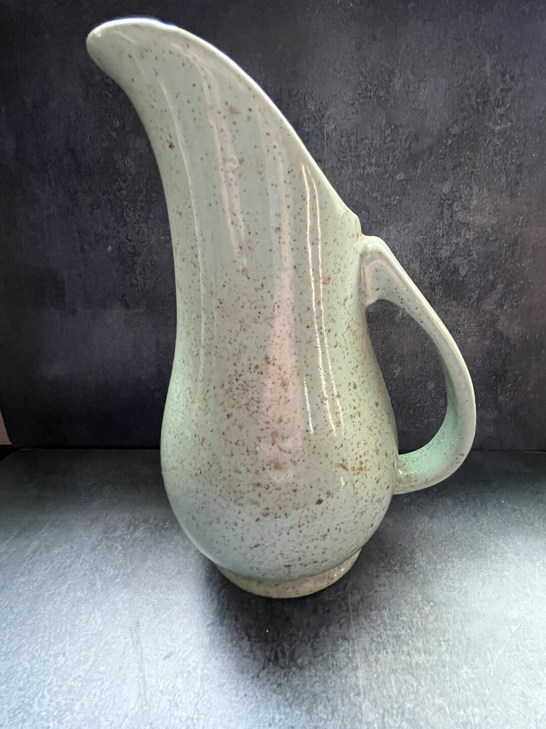 Vintage Brush Mccoy Pitcher - Sage Green - Light Blue Green - Mcm Decor ...