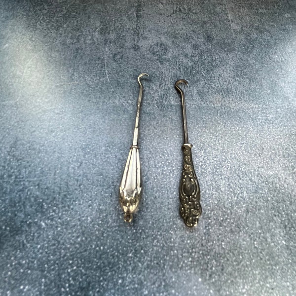 Victorian Silver Button Hook Vintage - Etsy