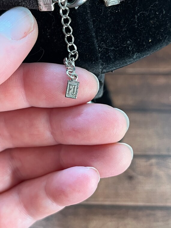 Vintage AJ Favre silver and gem necklace - statement … - Gem