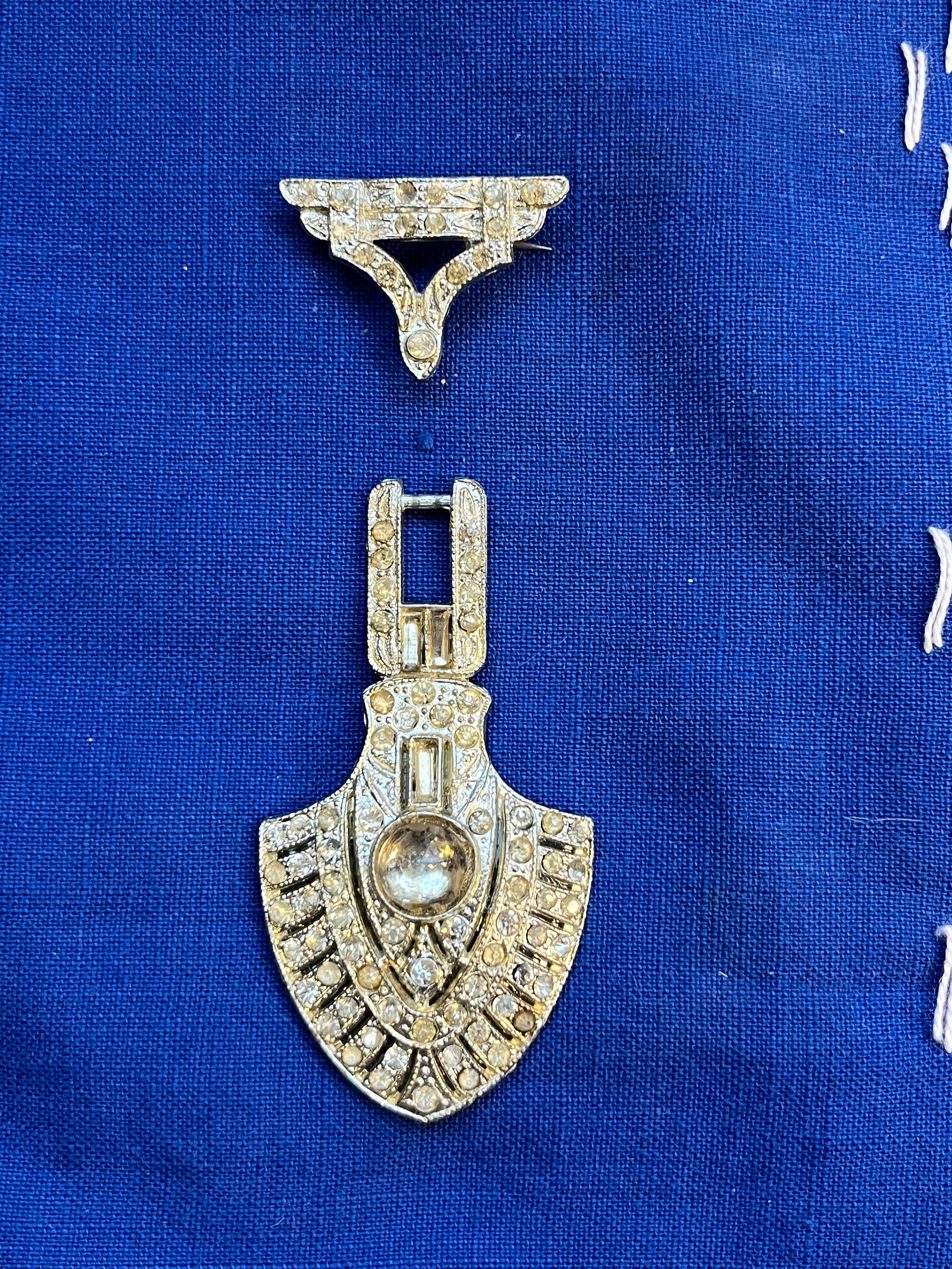 Antique Art Deco Two Piece Pin and Pendant - Rare and Unusual Design - Etsy