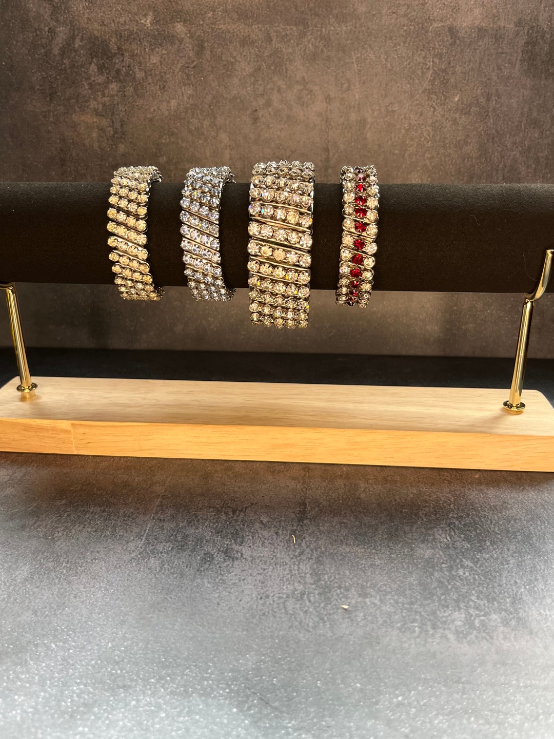 Vintage Rhinestone Bracelets - Four Styles and Colors - Etsy