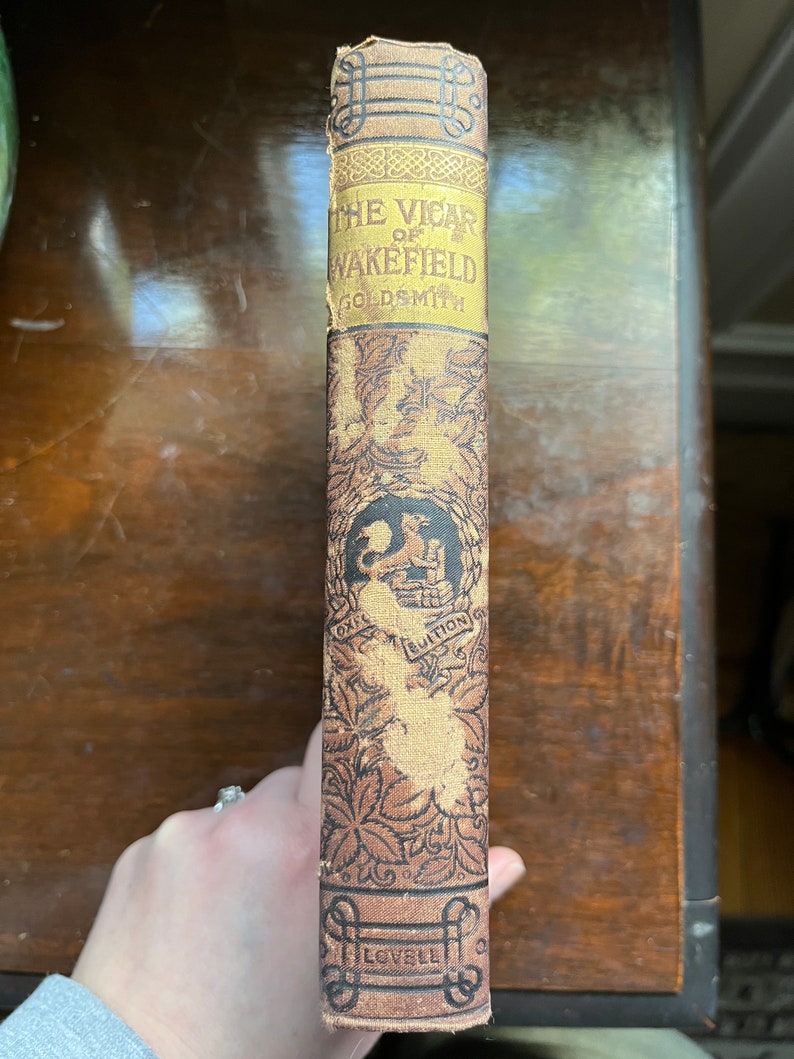 The Vicar of Wakefield - Oxford Edition- 1800s Antique Book - Maroon ...