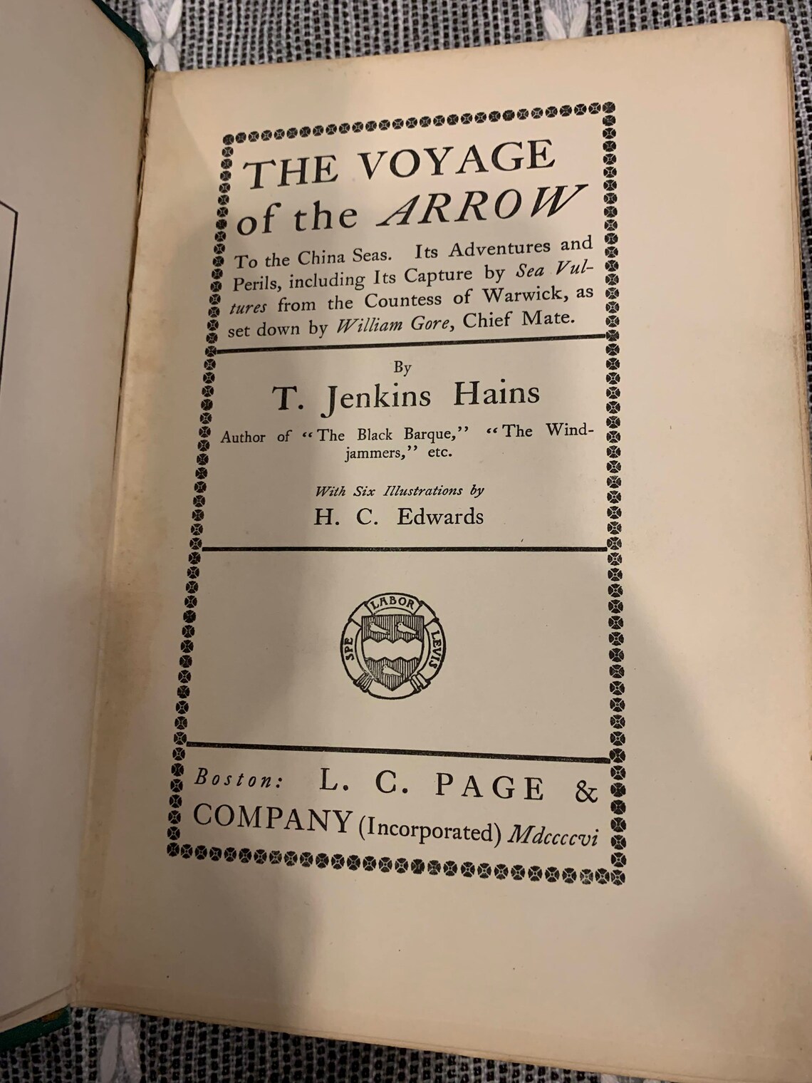 The Voyage of the Arrow - First Edition - T Jenkins Hains - Antique ...