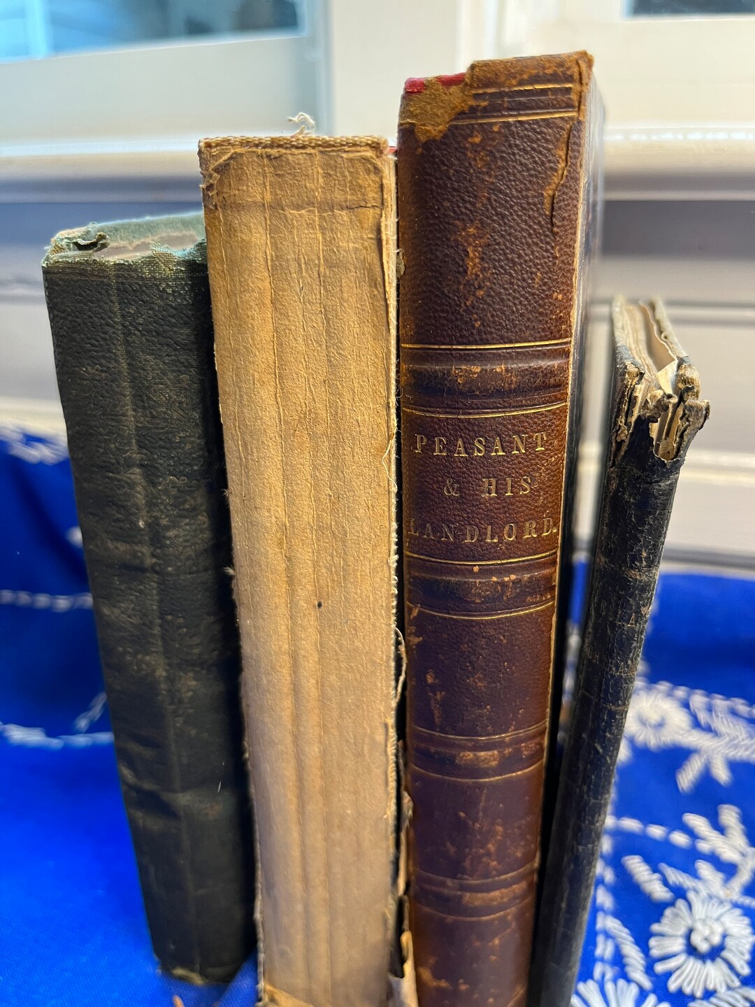 Antique Book Stack - Shabby Chic Books - Well Loved Books - Etsy