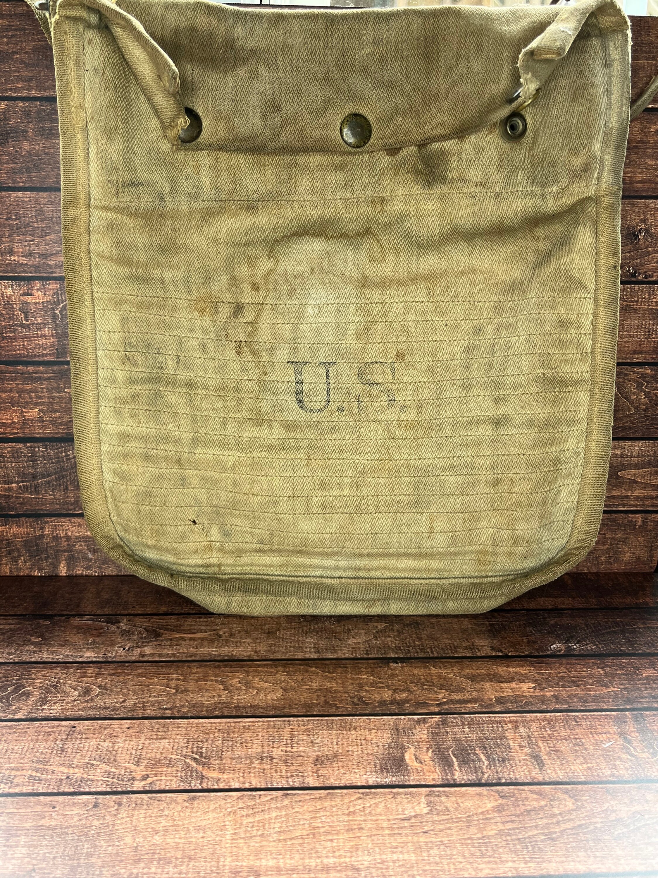Antique Military Grenade Bag Marked U.S. - Field Wear - Weathered ...