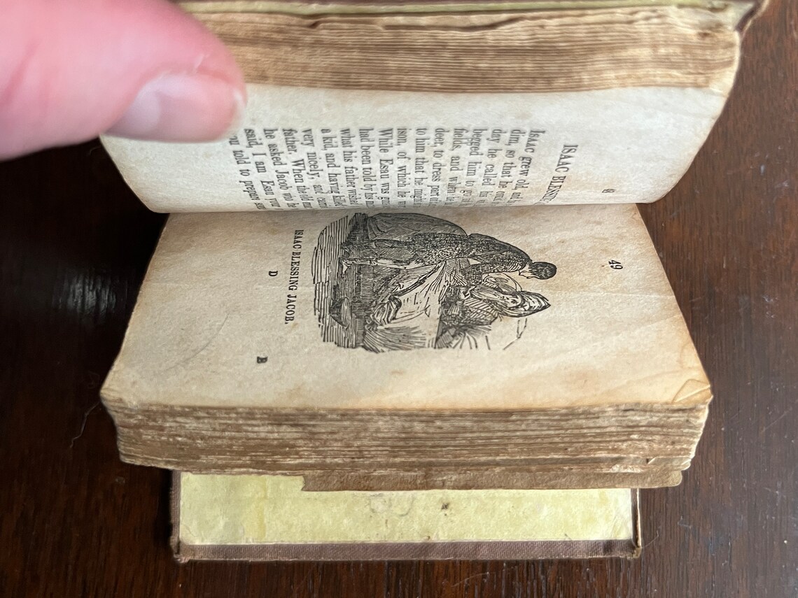 Antique Child’s Illustrated Bible - Mini Book - 1800s - Rare Book ...