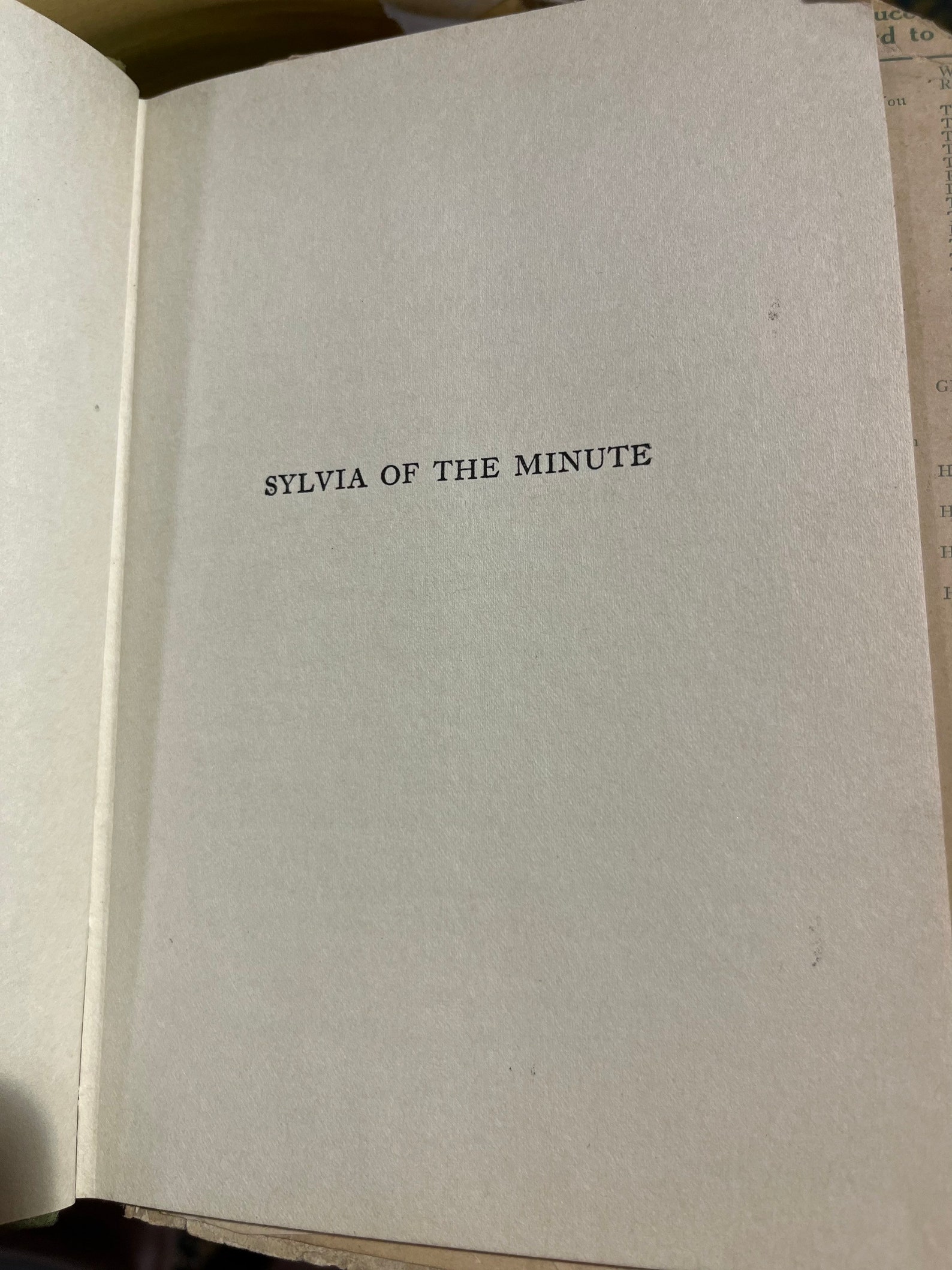 Sylvia of the Minute - Helen Martin - Second Printing 1927 - Antique ...