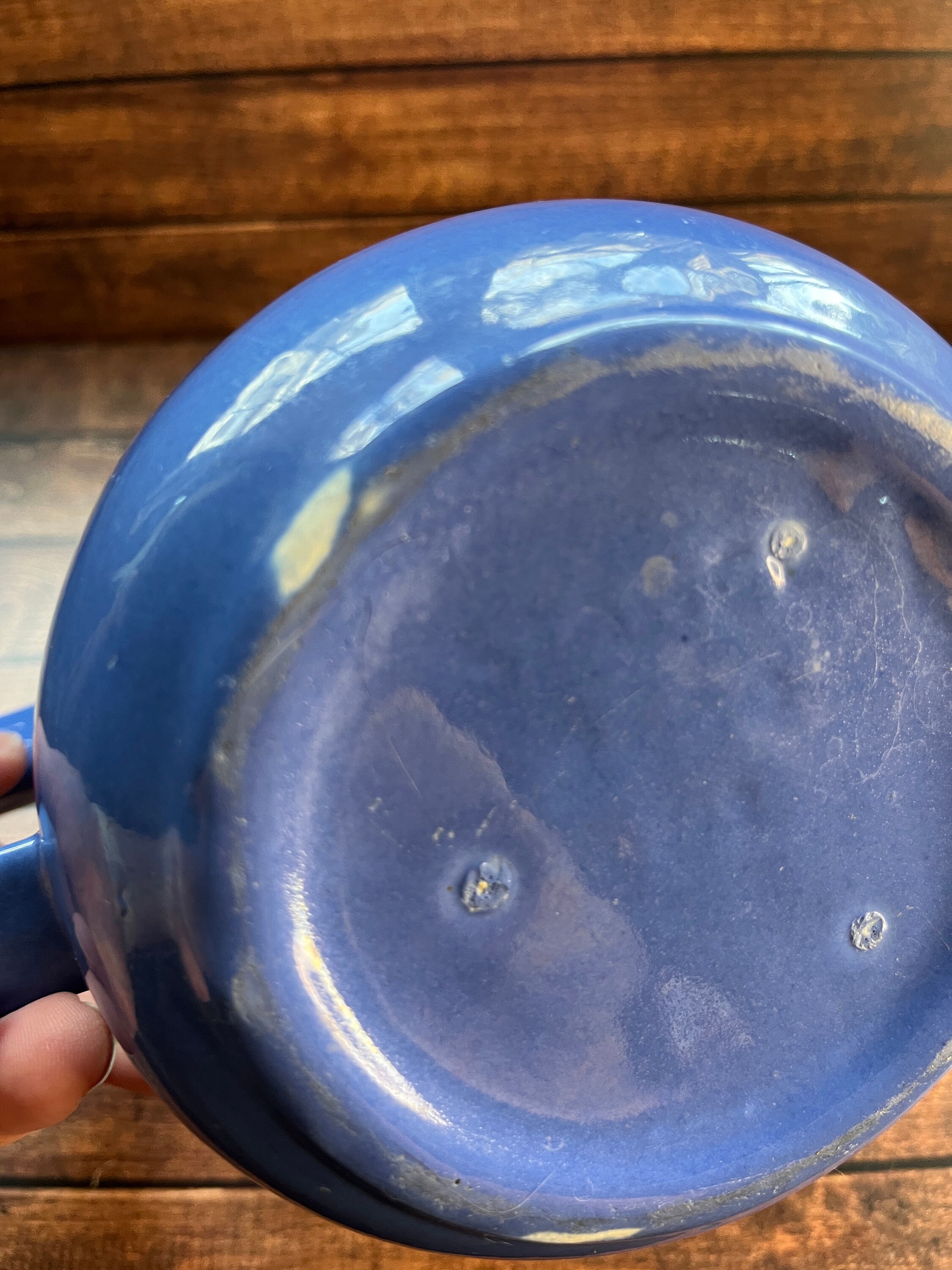 Vintage Blue Stangl Pitcher - Modern Lines - Mcm - Unusual Shape - Etsy
